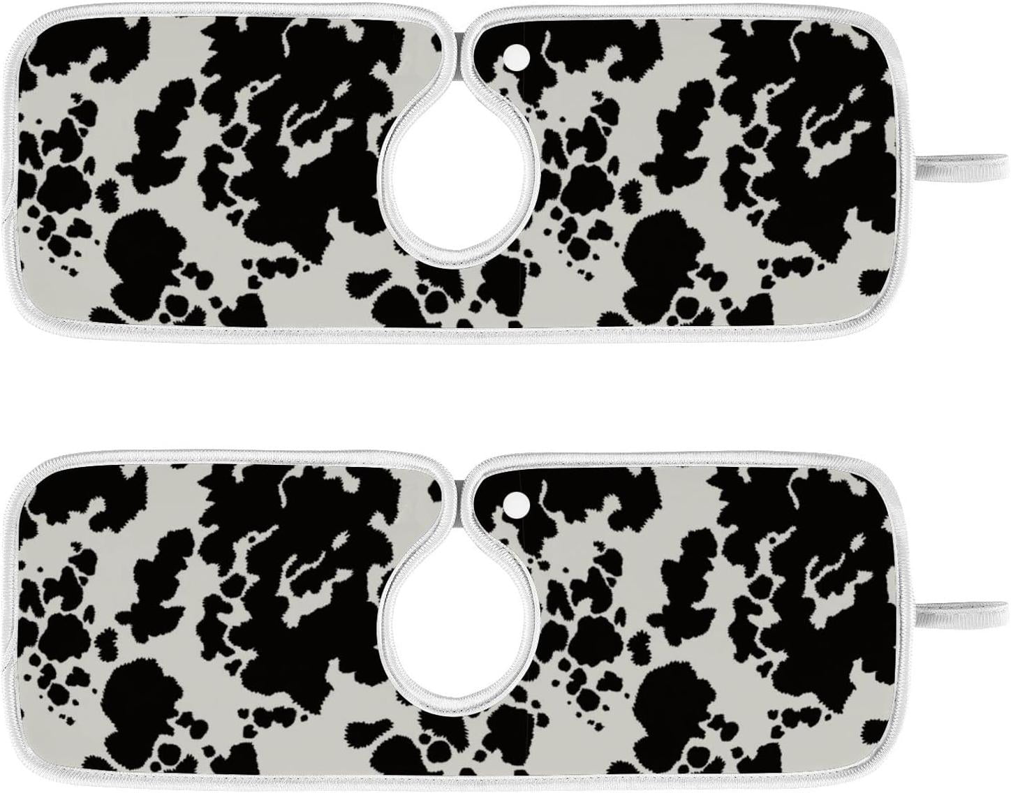 Cowhide Cow Skin Black Spots Camouflage 2PCS Faucet Absorbent Mat ...