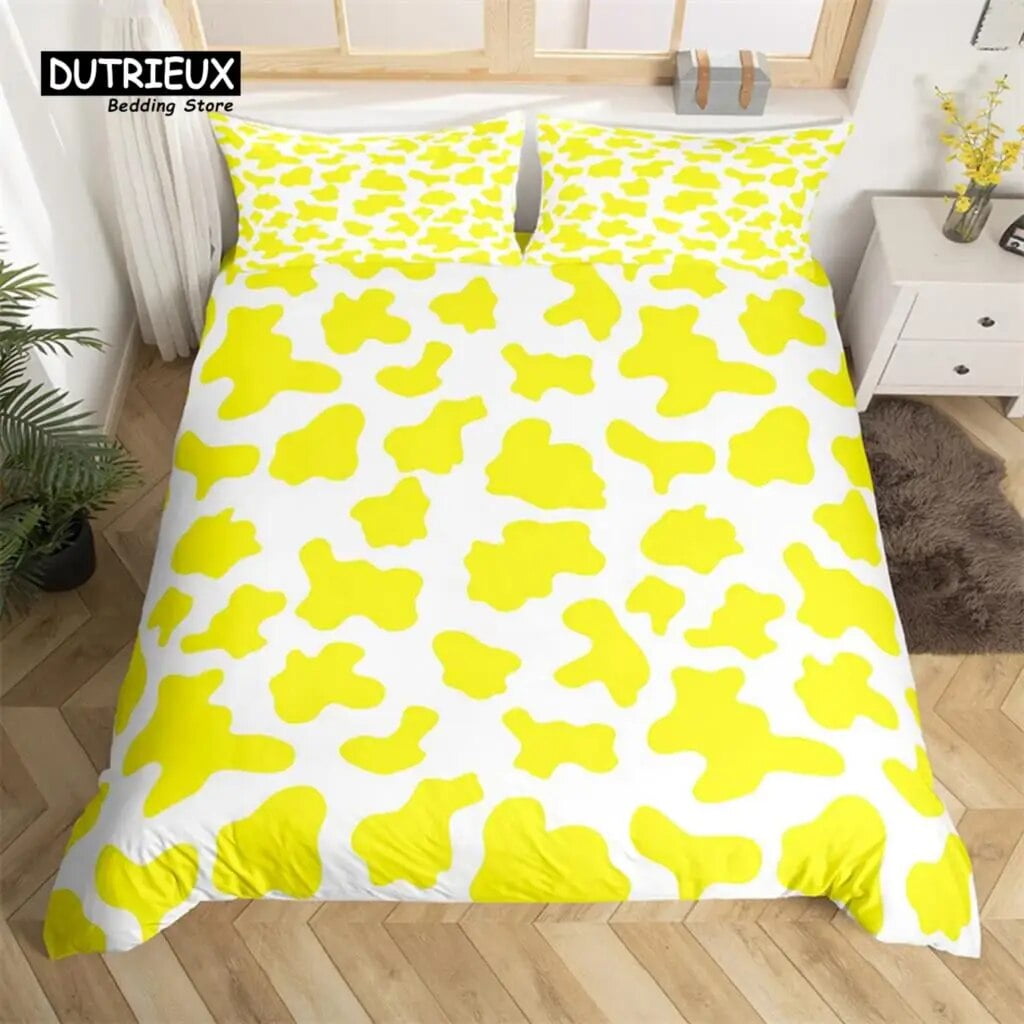 Microfiber Duvet Cover For Kids Erosebridal Highland Cow Print Bedding ...