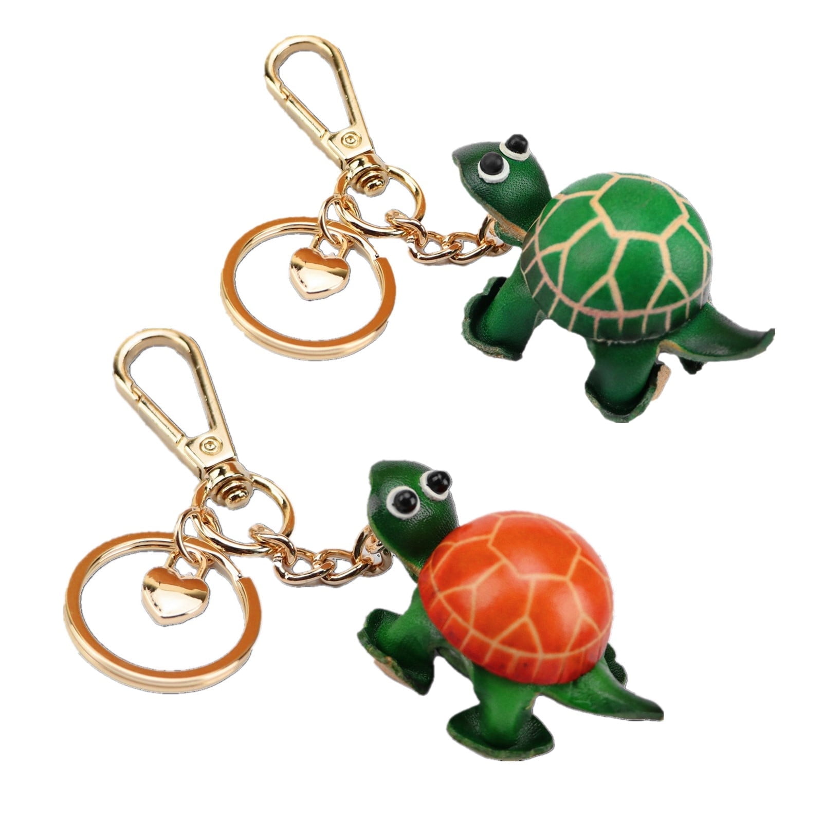 Cowhide Handmade Small Tortoise Keychain Male Cute Small Gift Girl ...