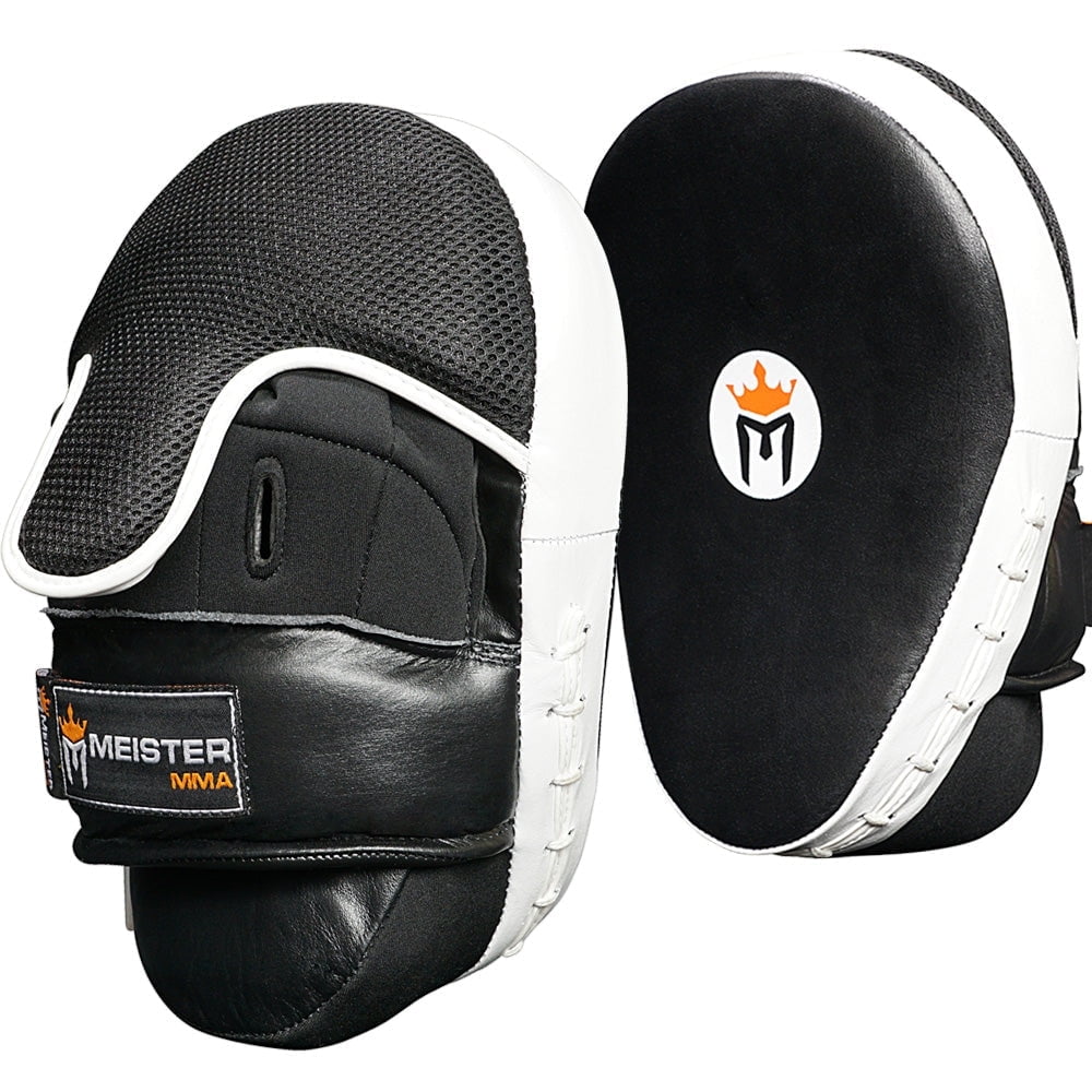 Cowhide Leather Curved Focus Mitts w/ Wrist Support (Pair) - Walmart.com