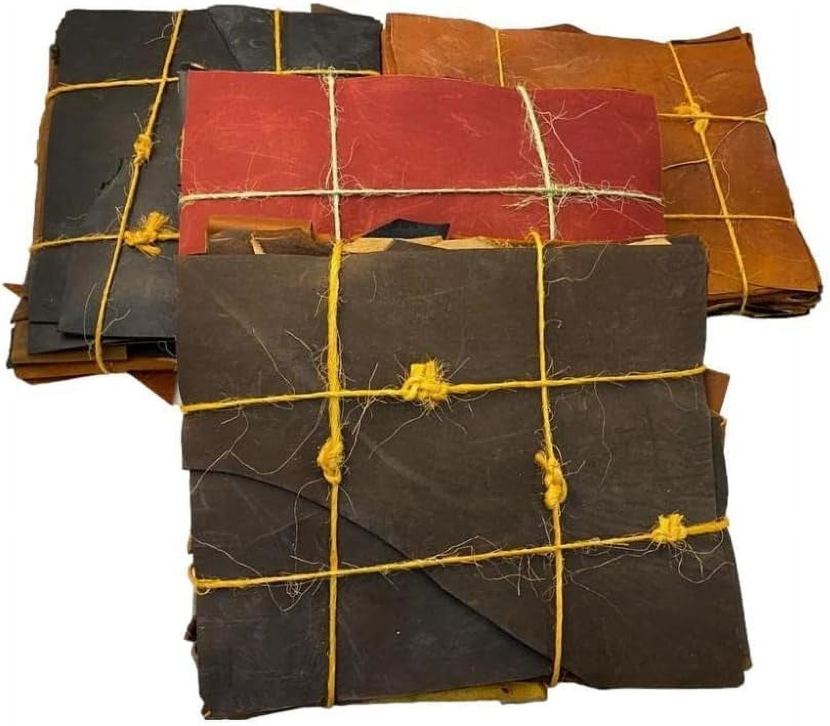 Cowhide Leather Scrap Bundle for Crafting - Assorted Cow Hide Craft ...