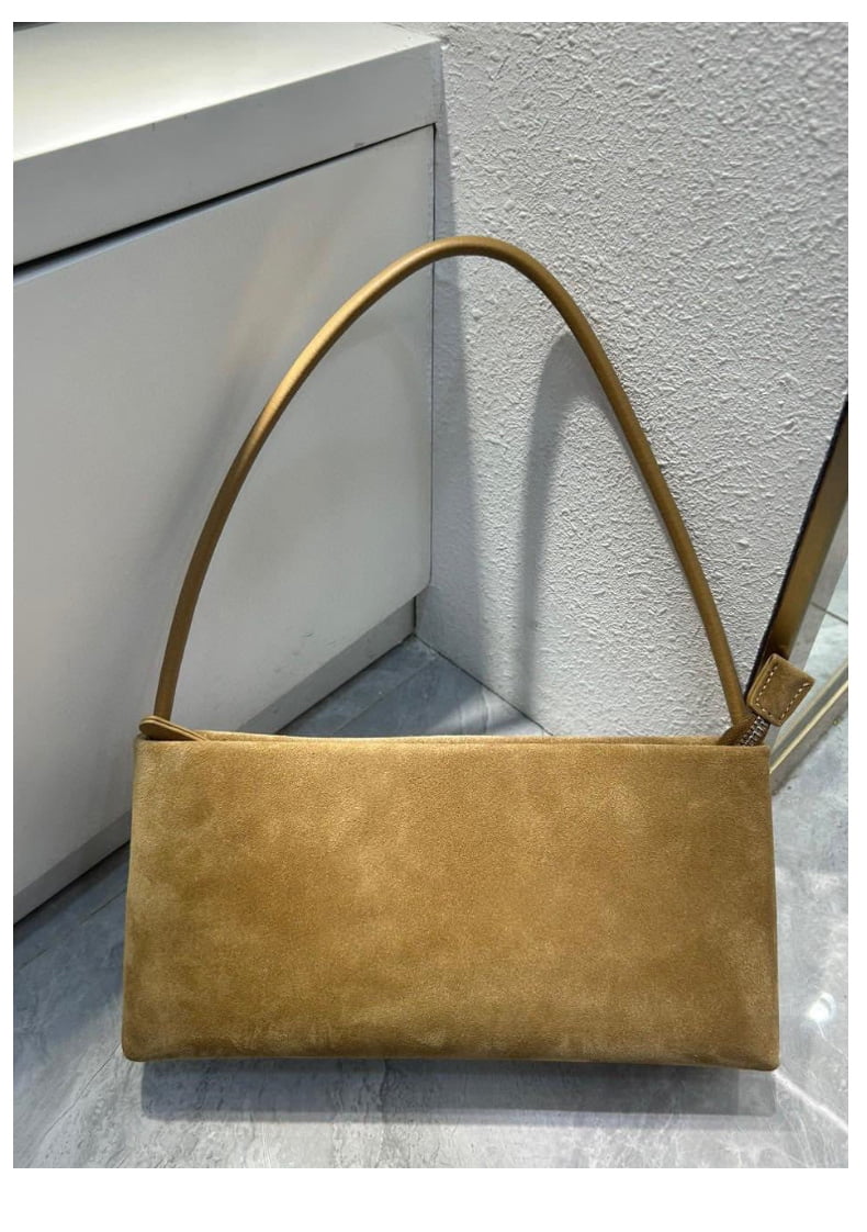 Cowhide Leather Women Baguette Bag, Shoulder Underarm Bag, Rectangular ...