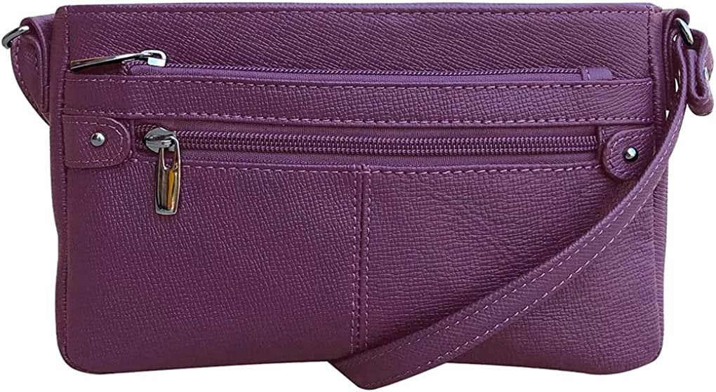 Cowhide Leather Womens Shoulder Purse Small Cross Body Organizer Bag ...