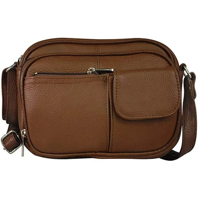 SILVERFEVER Brand Soft Cowhide Leather Women's Crossbody Handbag with ...