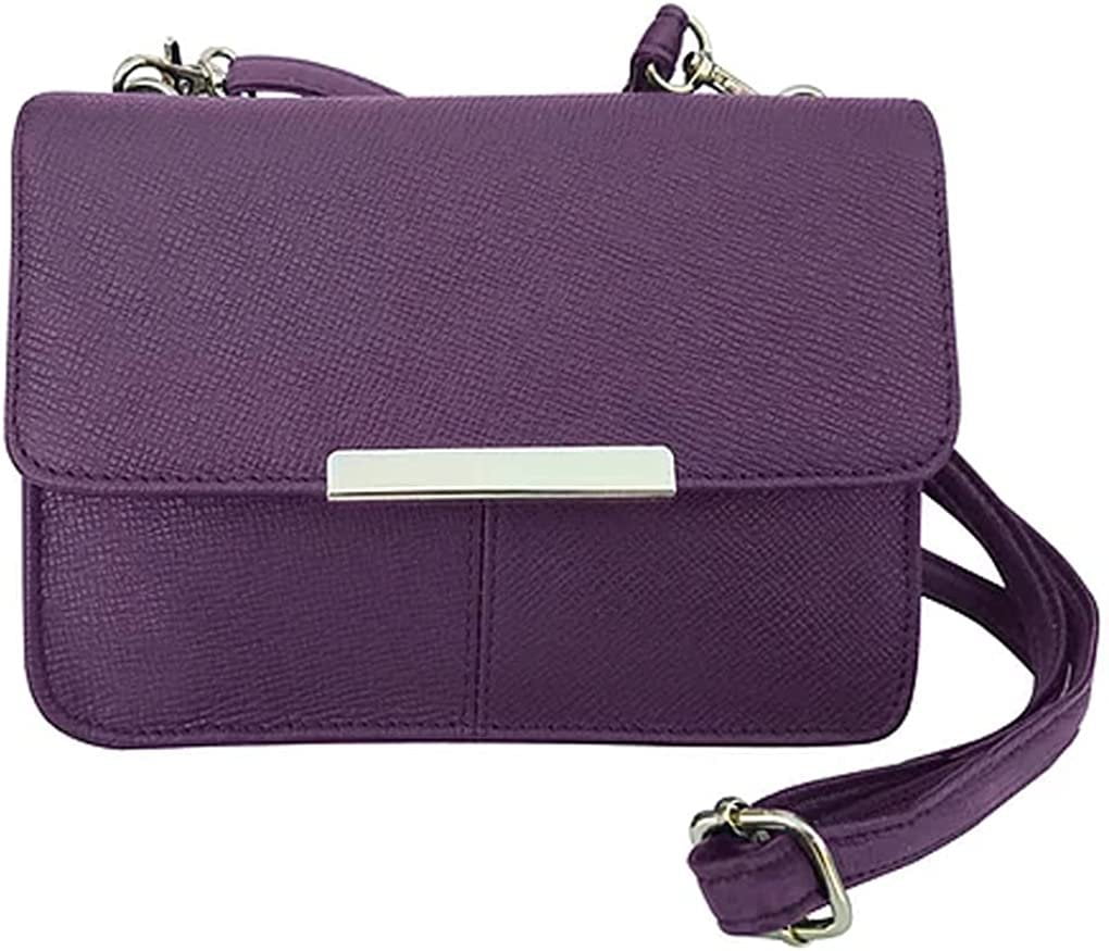 Cowhide Leather Womens Shoulder Purse Small Cross Body Organizer Bag ...