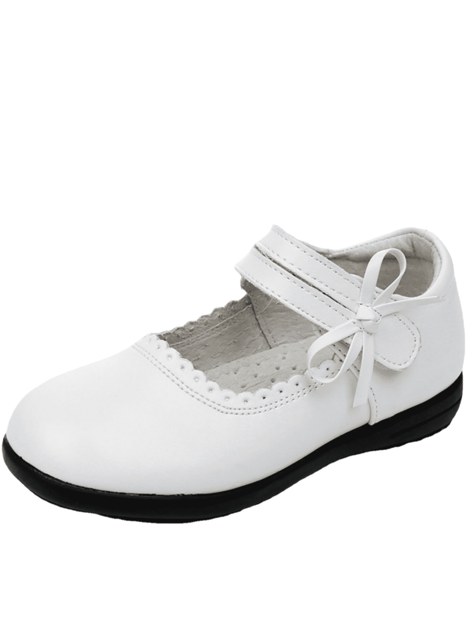 Cowhide School Uniform Shoes Girls Flats pigskin Lining White Shoes 1 ...