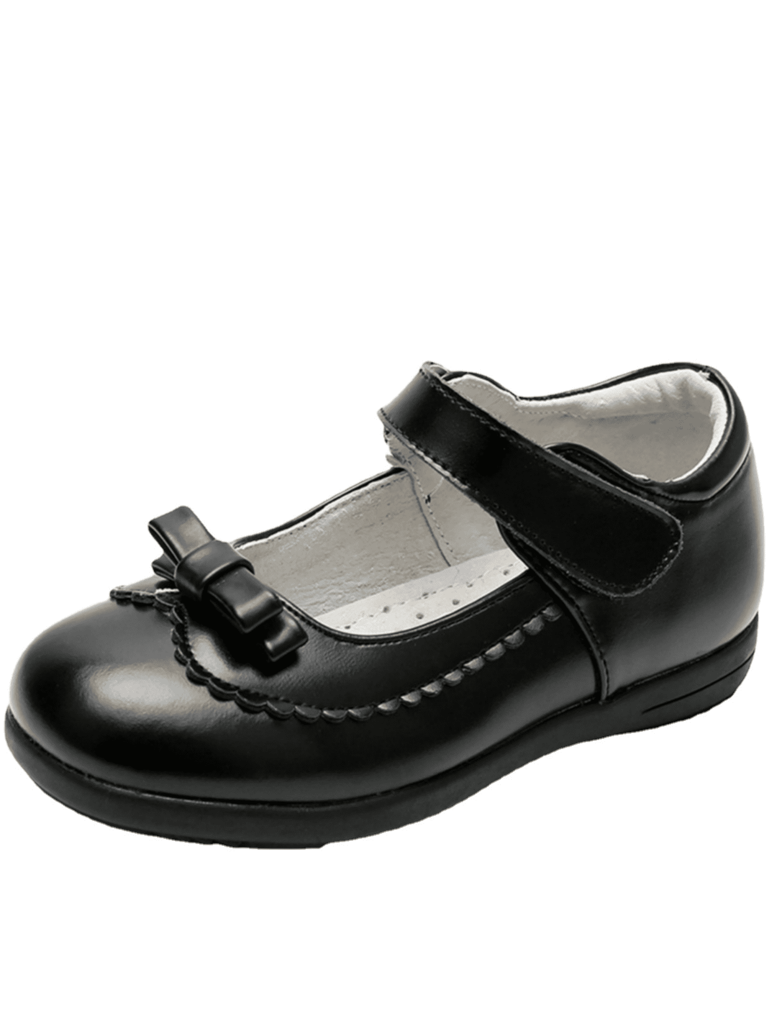 Cowhide School Uniform Shoes Girls Flats pigskin Lining White Shoes 1-18Y - Walmart.com