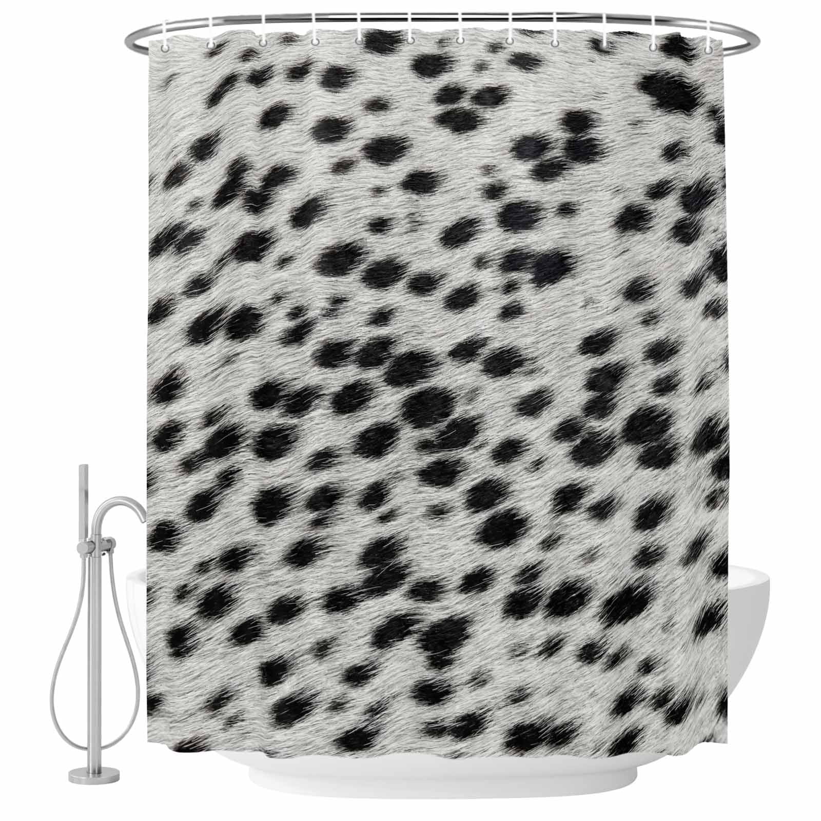 Cowhide Texture Shower Curtain for Bathroom, Country Farm Animal ...