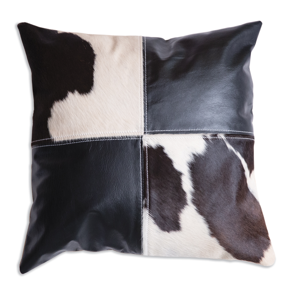 Cowhide and Leather Patch Throw Pillow - Walmart.com