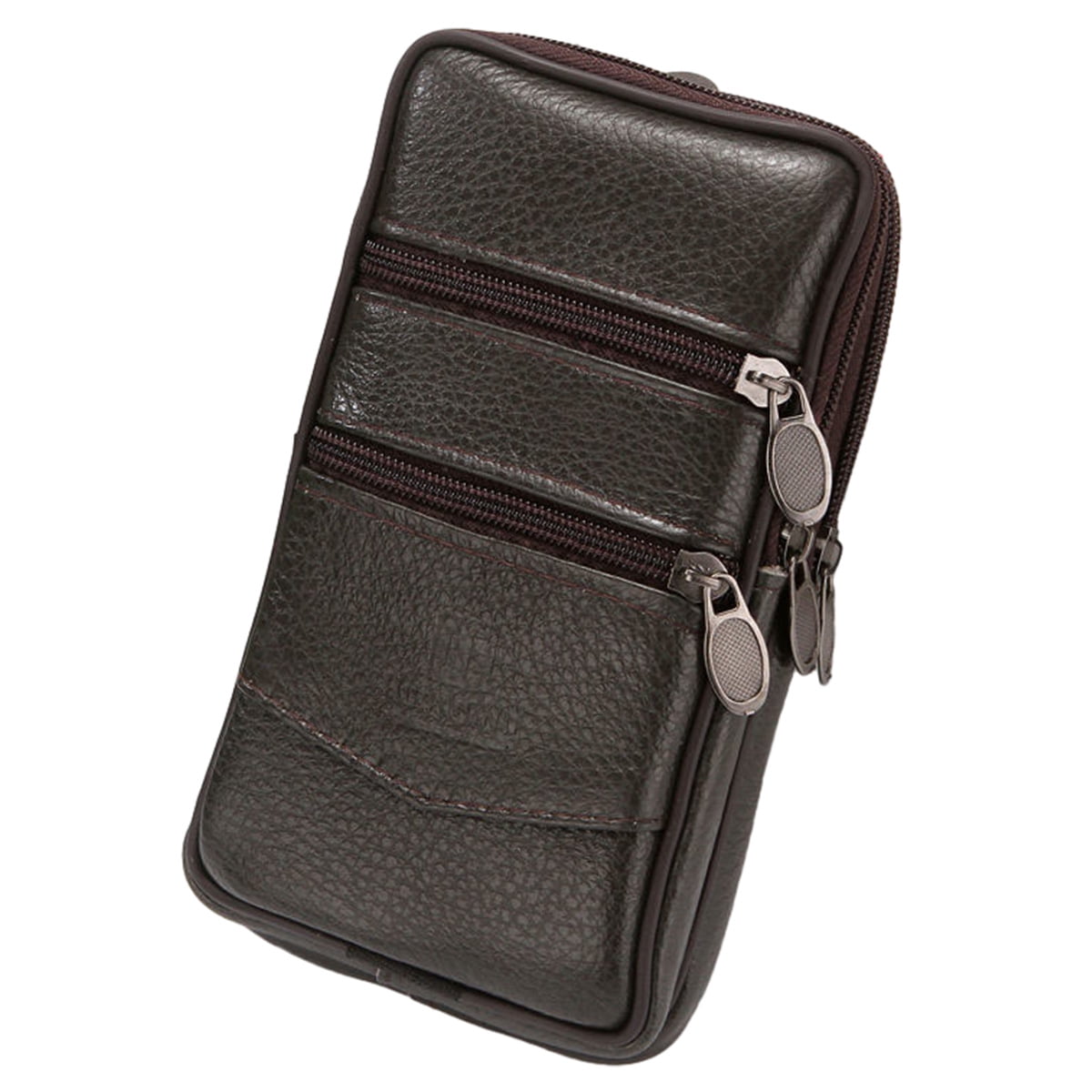 Cowhide mobile phone Fanny pack Men wear belt mobile phone bag site ...