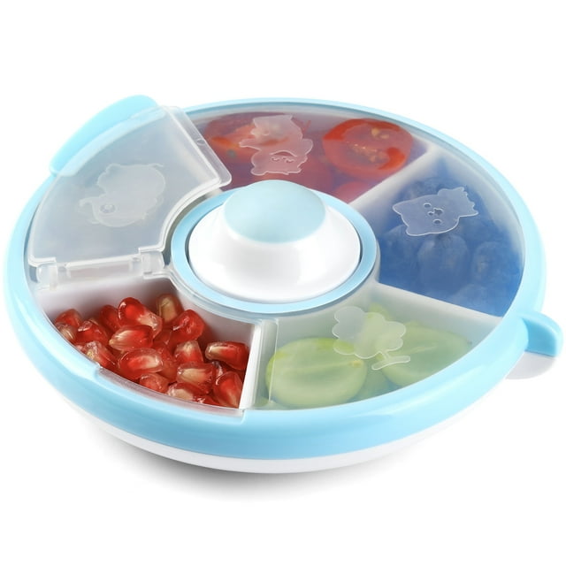 Cowiewie Snack Container for Kids with Lid, 5 Compartments, BPA and PVC ...