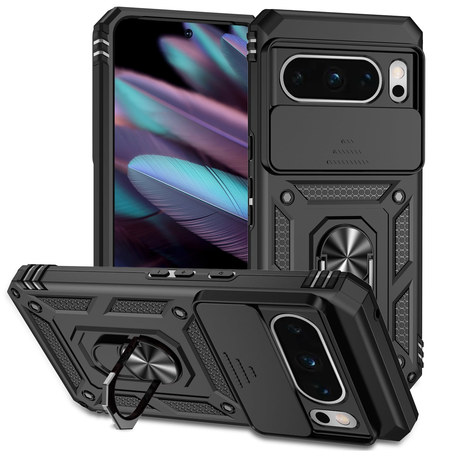Cowithday for Google Pixel 8 Pro 5G 2023 Rugged Phone Case with Slide ...