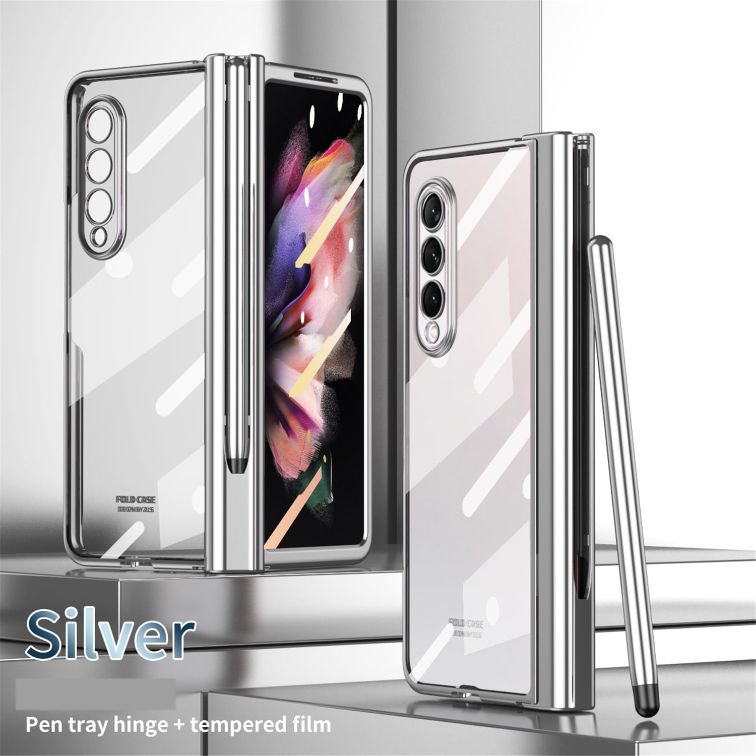 Cowithday for Samsung Galaxy Z Fold 5 Case with S Pen + S Pen Holder ...