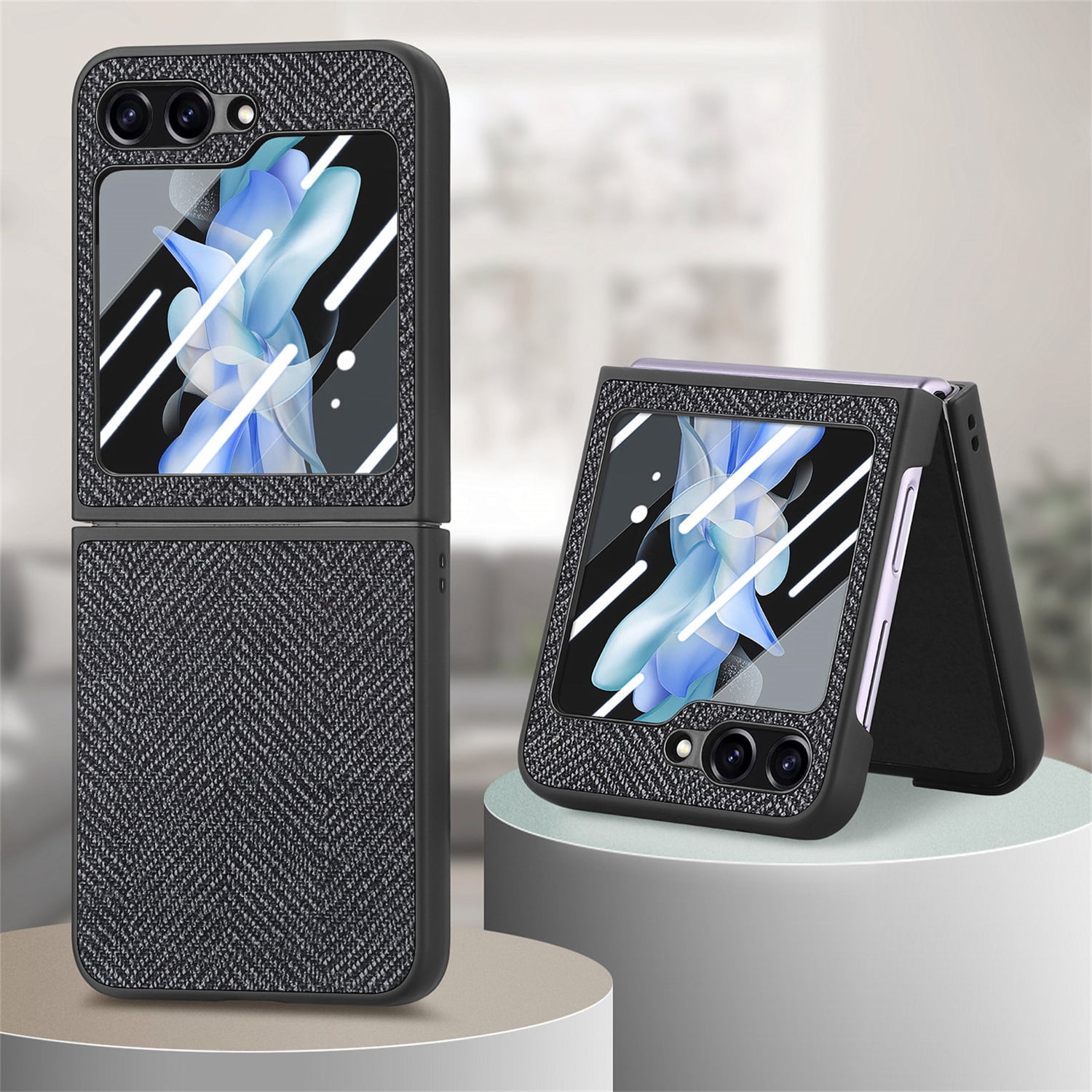 Cowithday for Samsung Z Flip 5 Cover, Full Body Case with Built-in ...