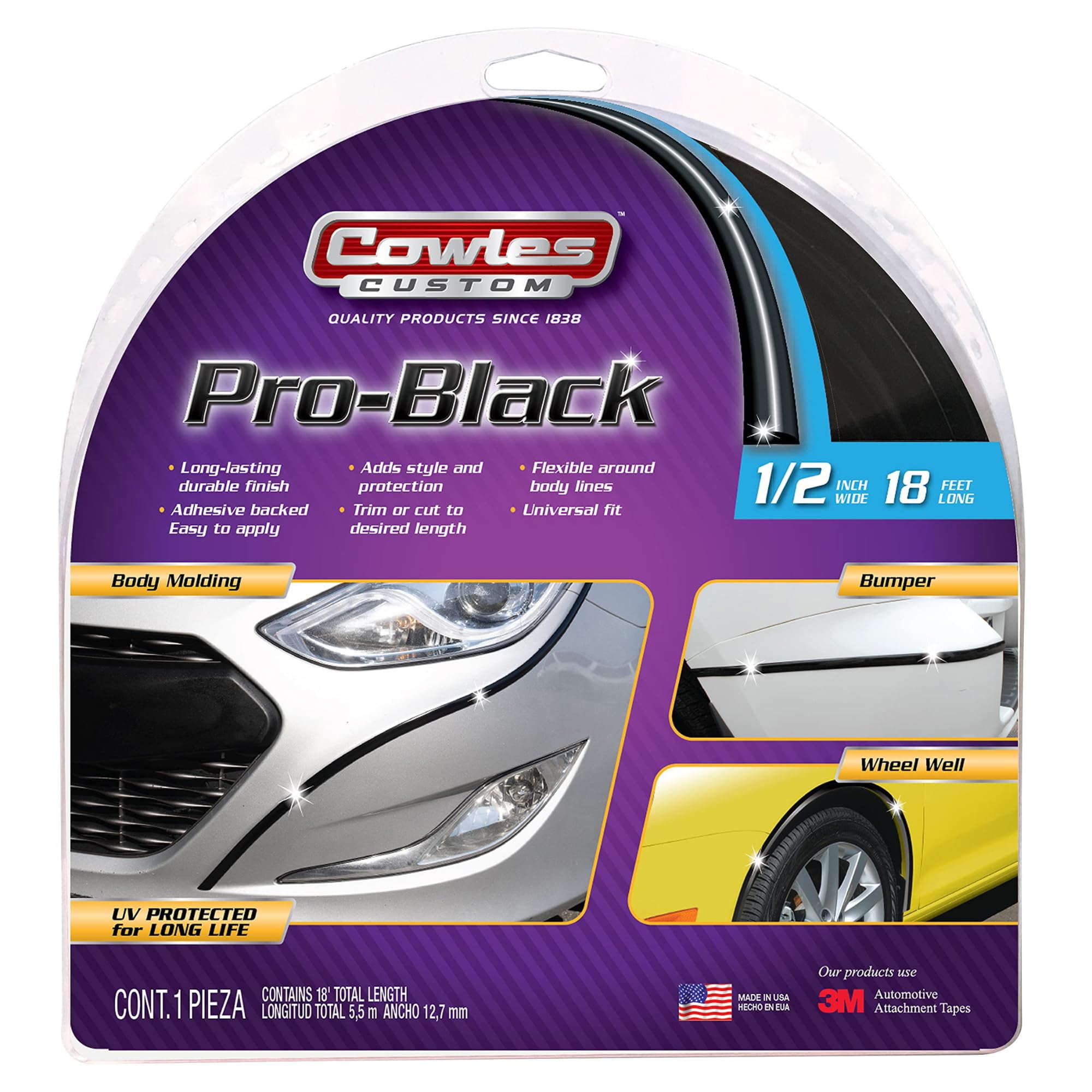 Cowles Custom - Black SSF20 Finish, 1/2 in by 18 ft, Premium Universal ...