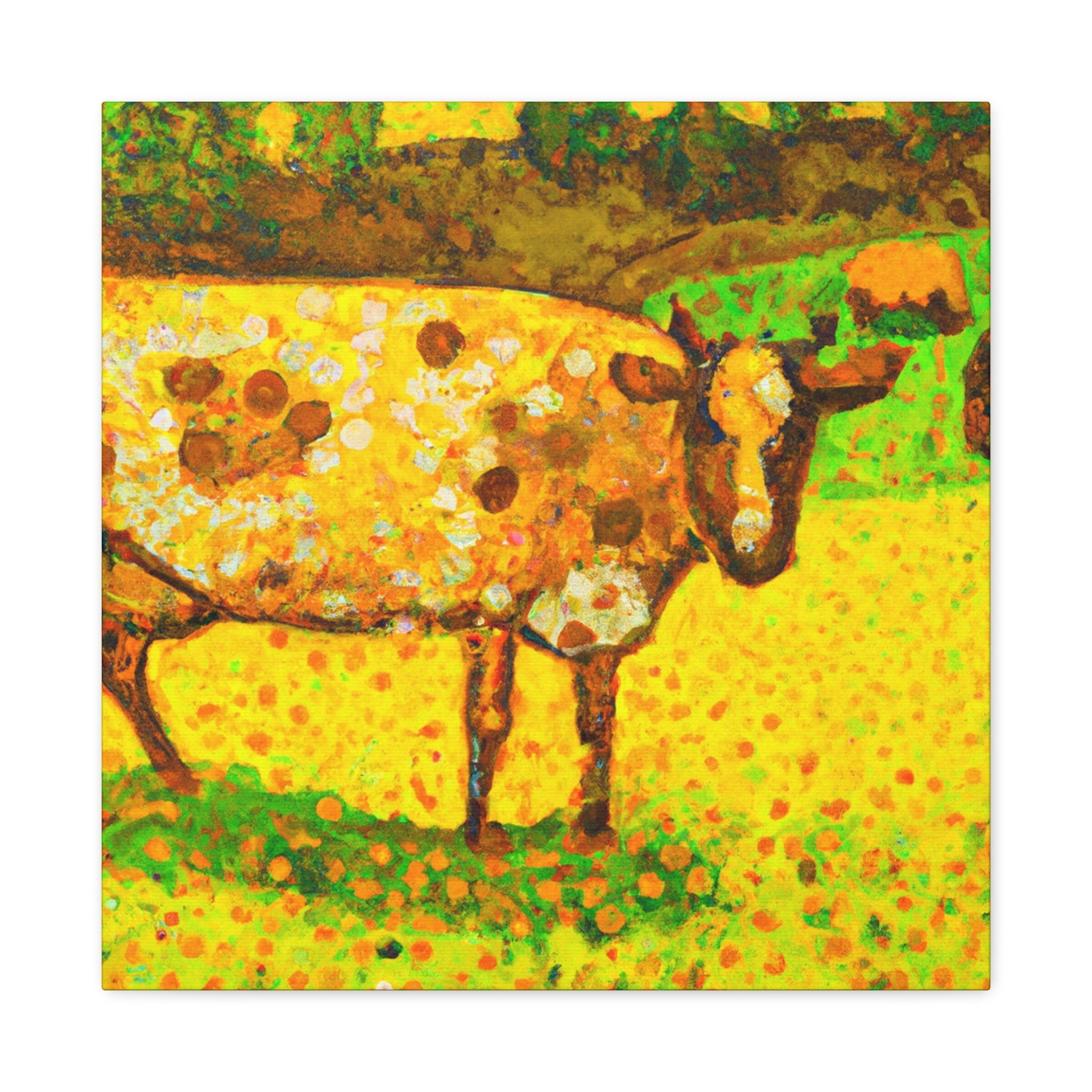 Cowmaids in Pointillism - Canvas - Walmart.com