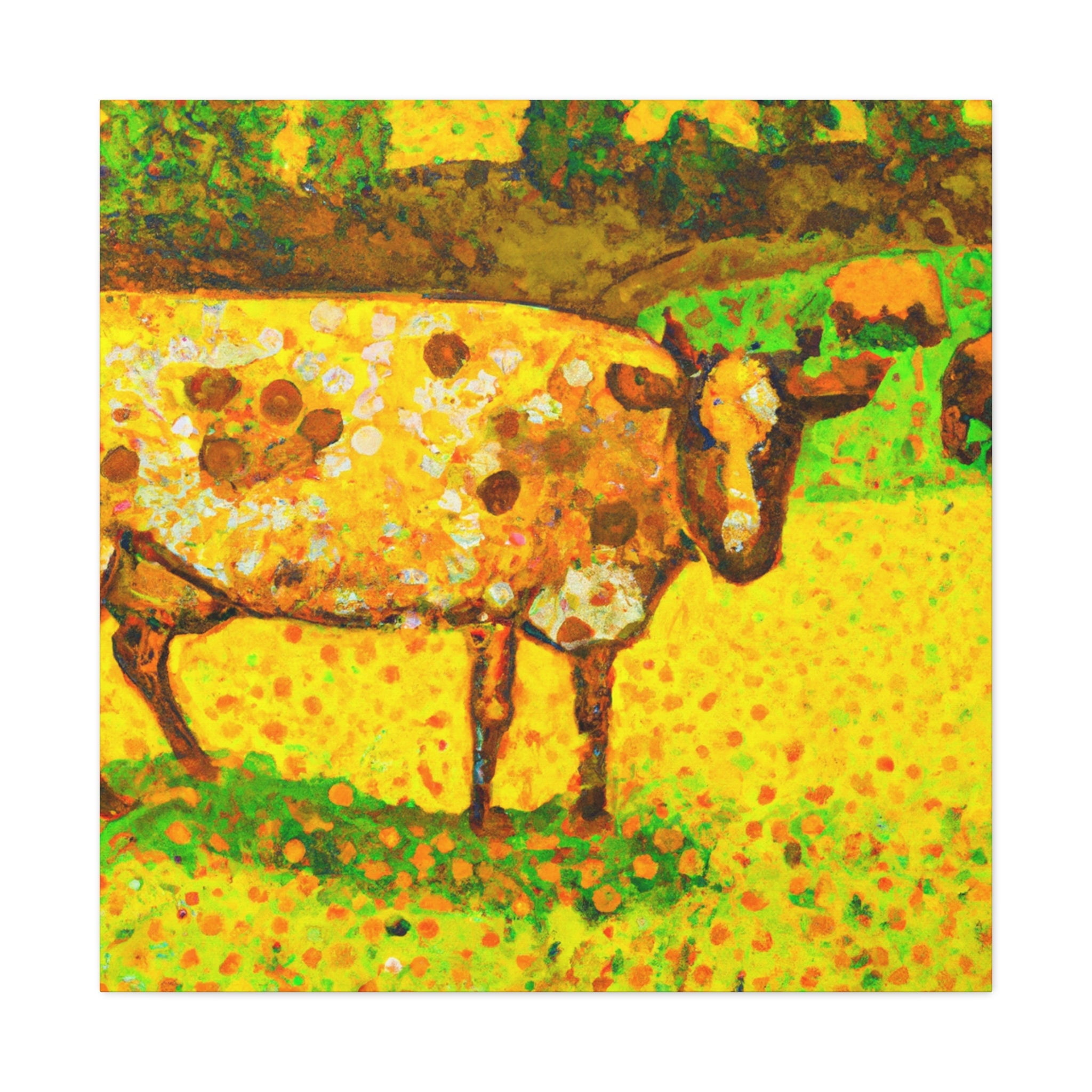 Cowmaids in Pointillism - Canvas - Walmart.com