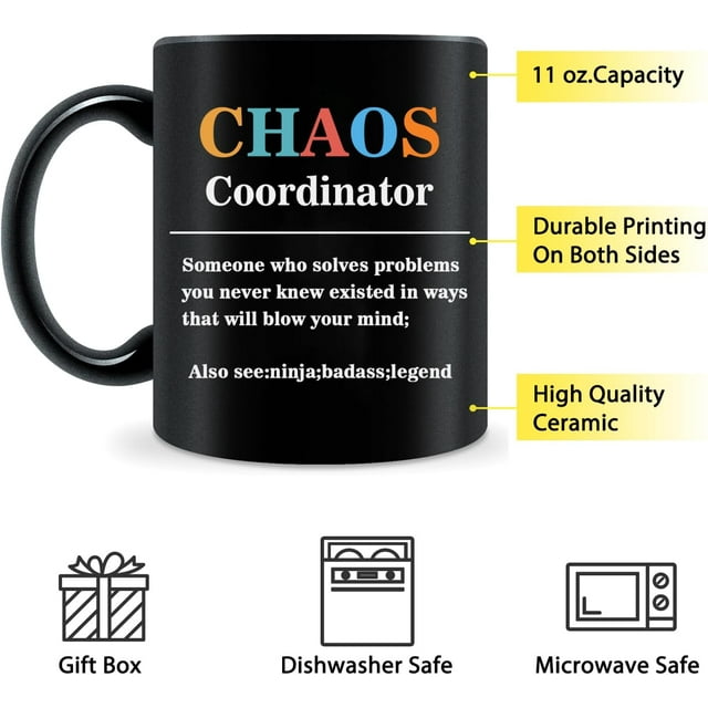 Coworker Chaos Coordinator Gifts for Women Men, Thank You Appreciation ...