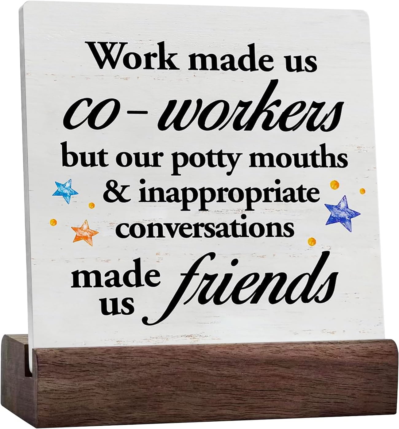 Coworker Gifts Office Ceramic Table Sign Work Made Us Co-Workers Desk ...