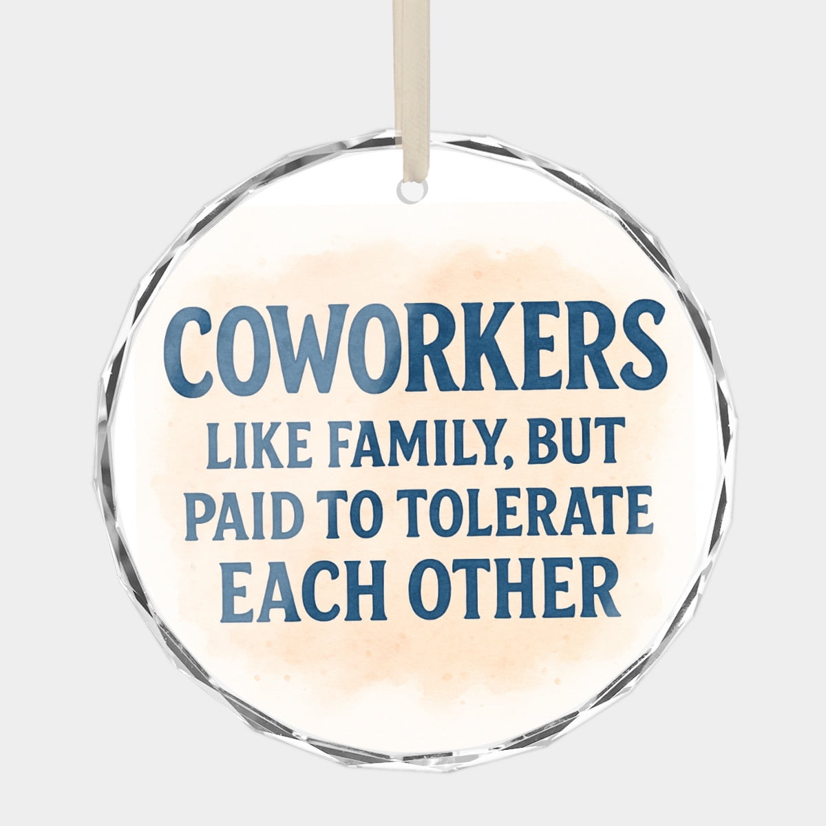 Coworkers Like Family Quote Funny Workmate Crystal Glass Christmas ...