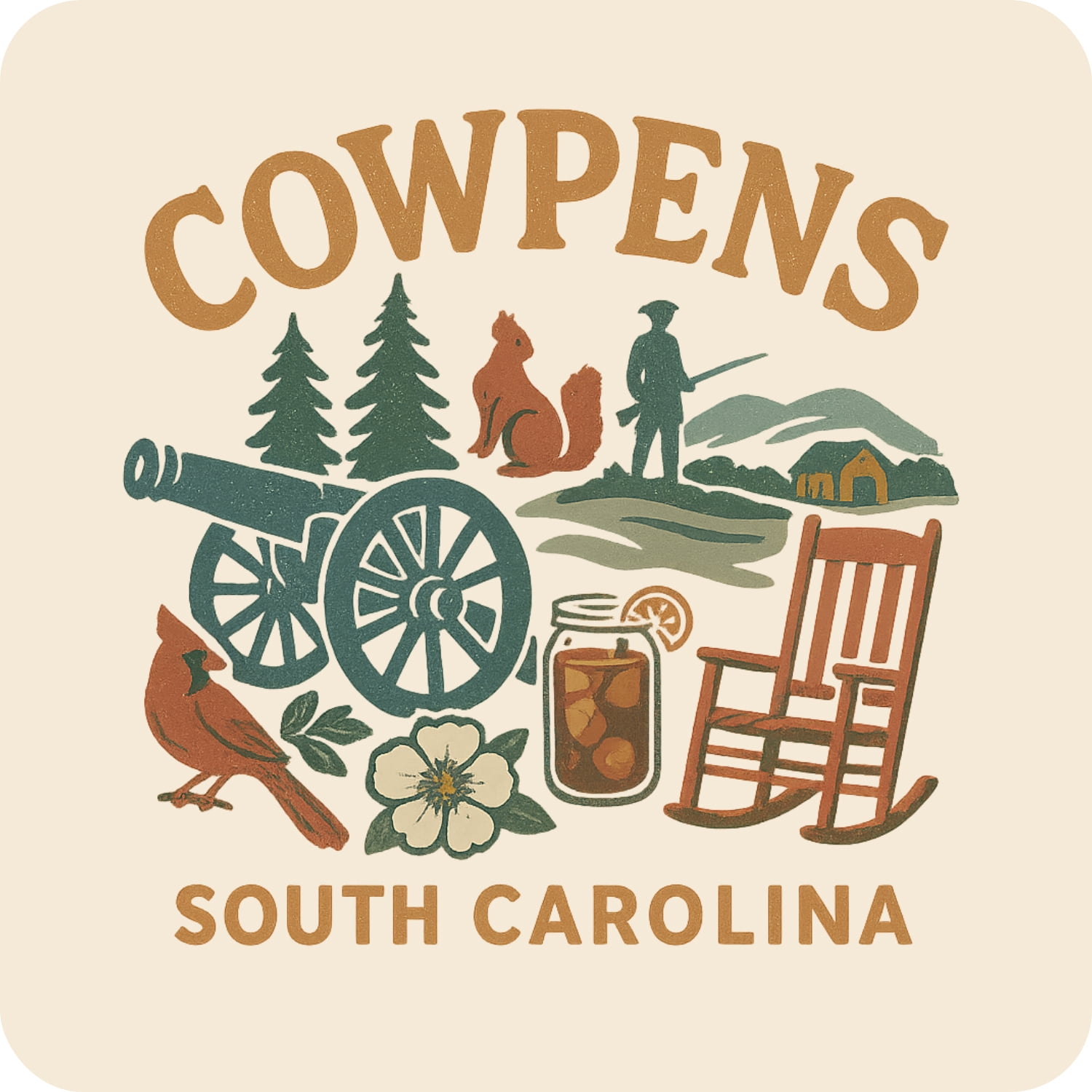 Cowpens South Carolina Keepsakes Souvenir Vinyl Sticker – Destination ...
