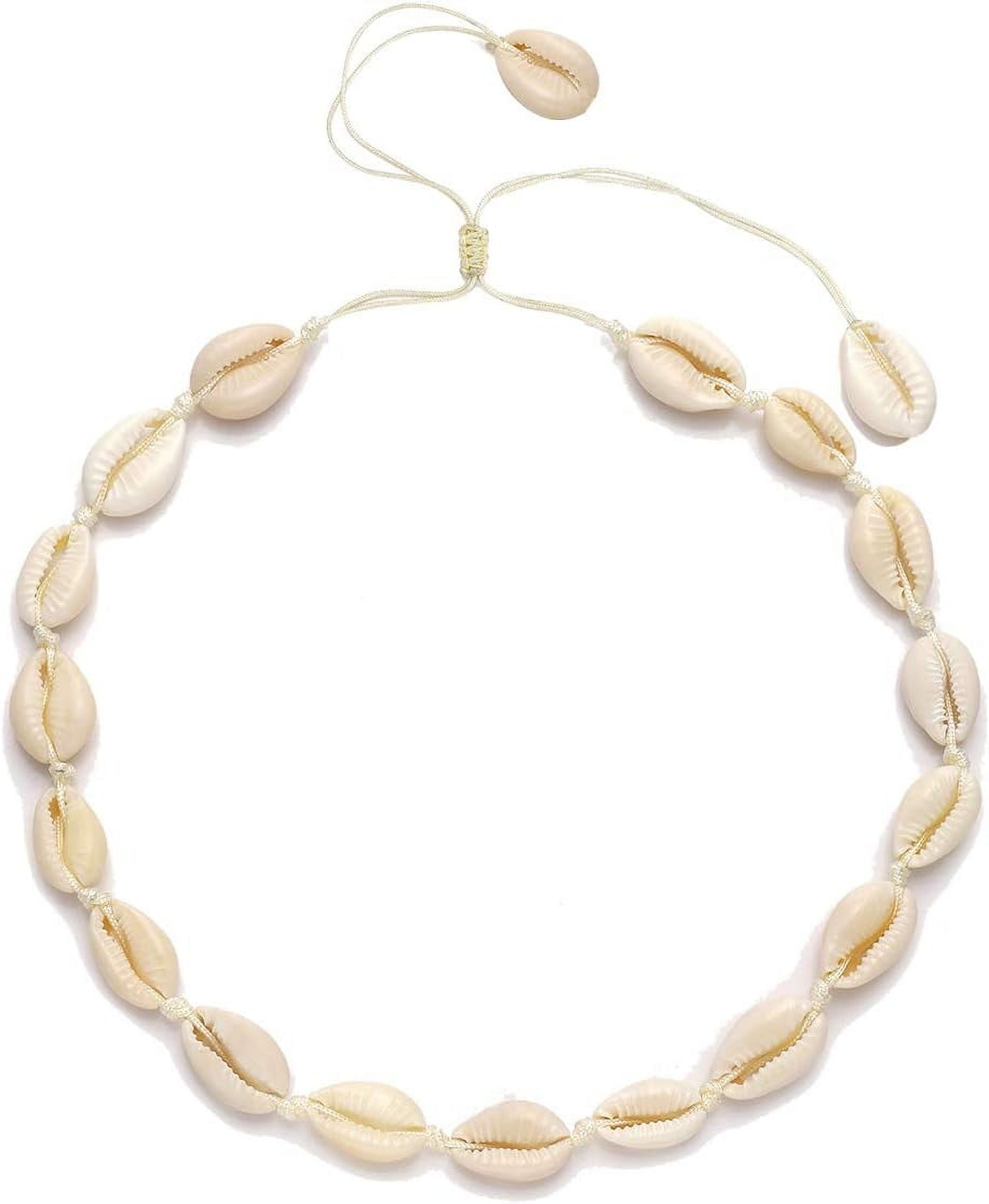 Cowrie Shell Choker Necklace for Women Puka Shell Necklace Corded ...