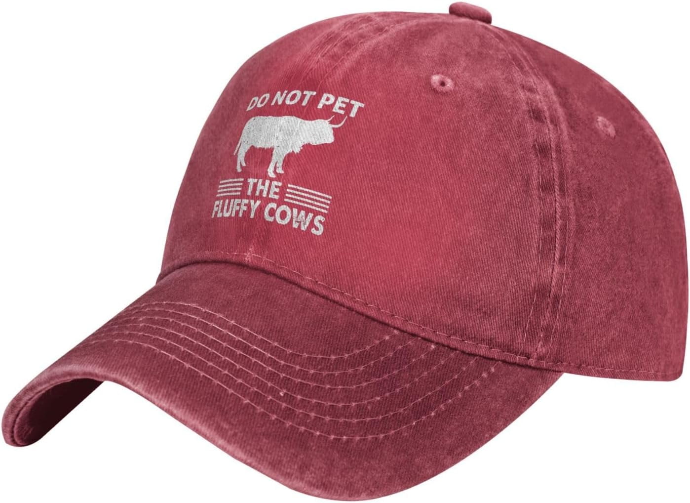 Cows American Bison Mens Baseball Cap Do Not Pet The Fluffy Cows ...