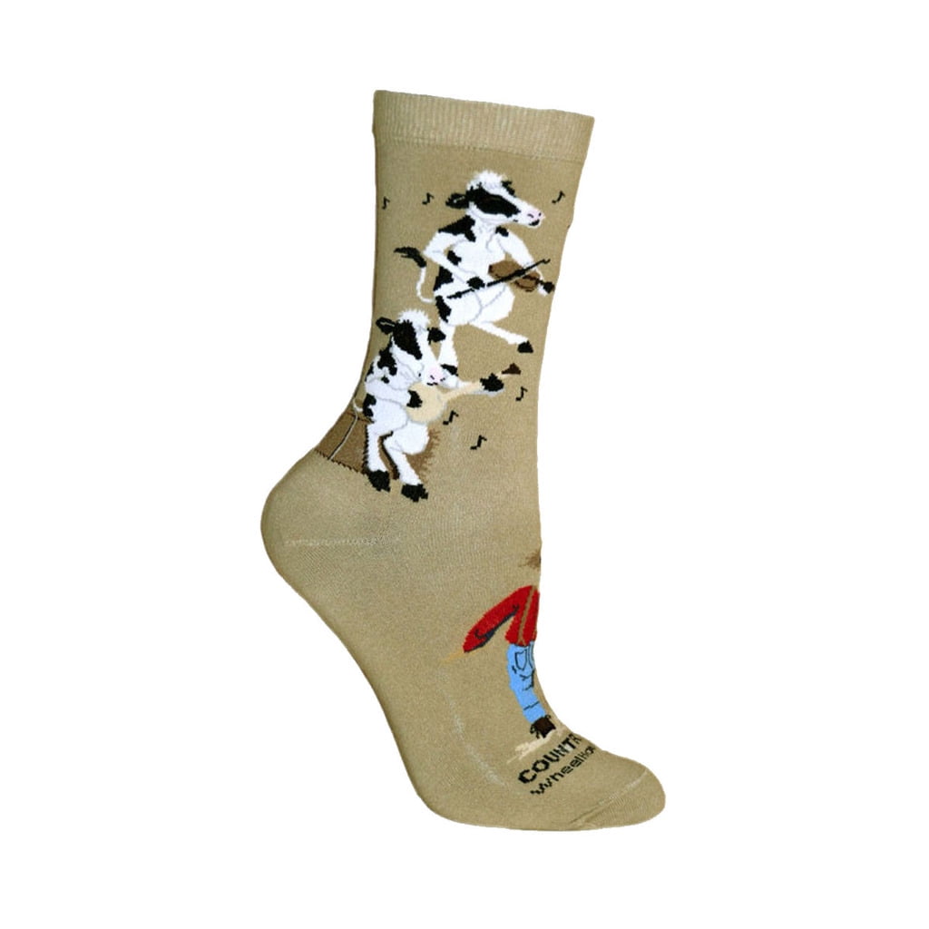 Cows Country Moosic Khaki Cotton Ladies Socks (6 Pack) - Walmart.com