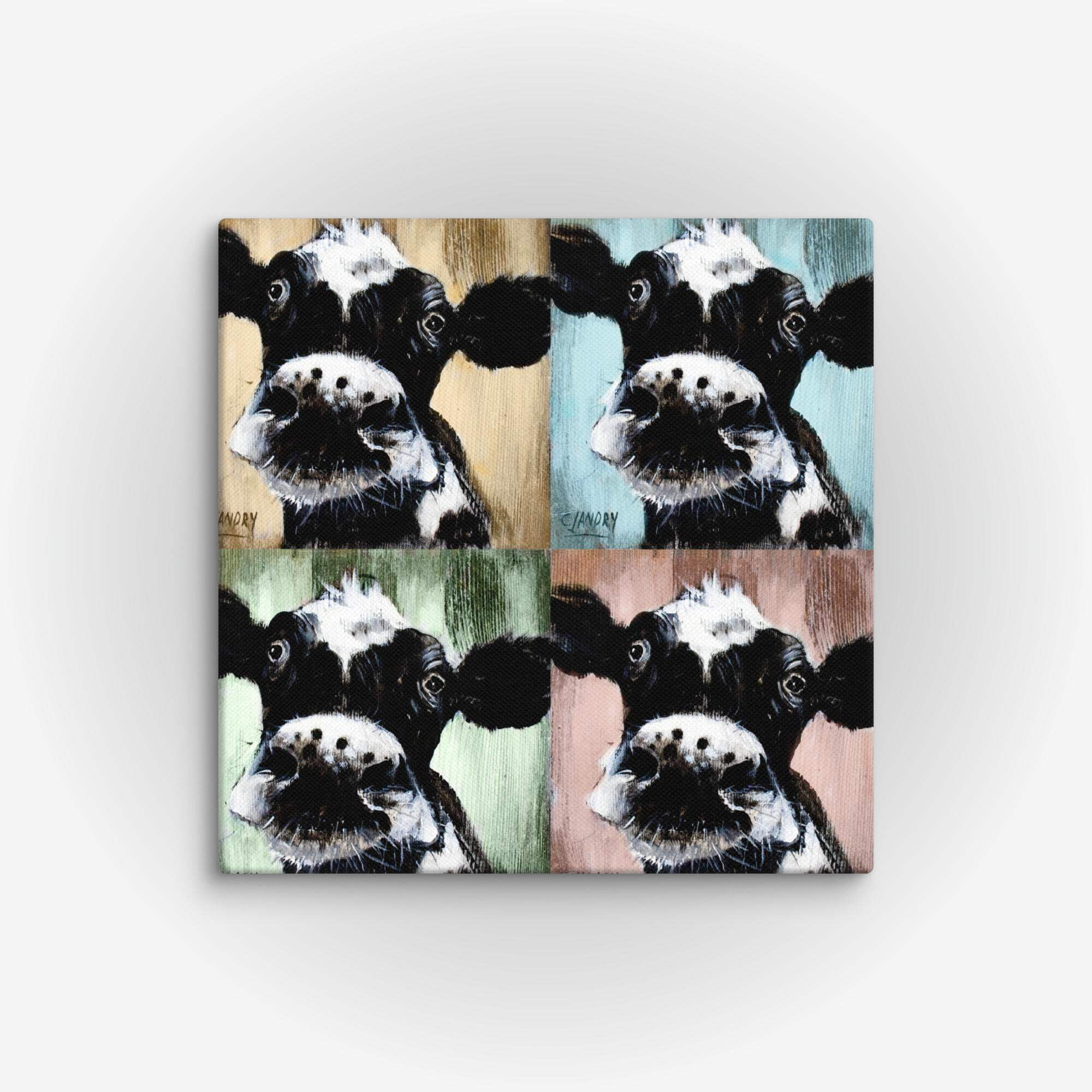 Cows, Four Cows Design, Reproduction by Artist Carol Landry - Walmart.com