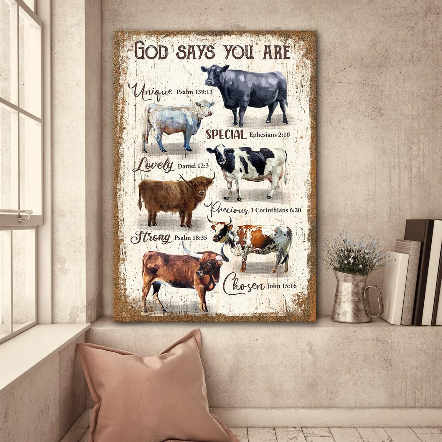 Cows God Say You Are Cow Heifer Poster Metal Tin Sign Vintage Aluminum ...