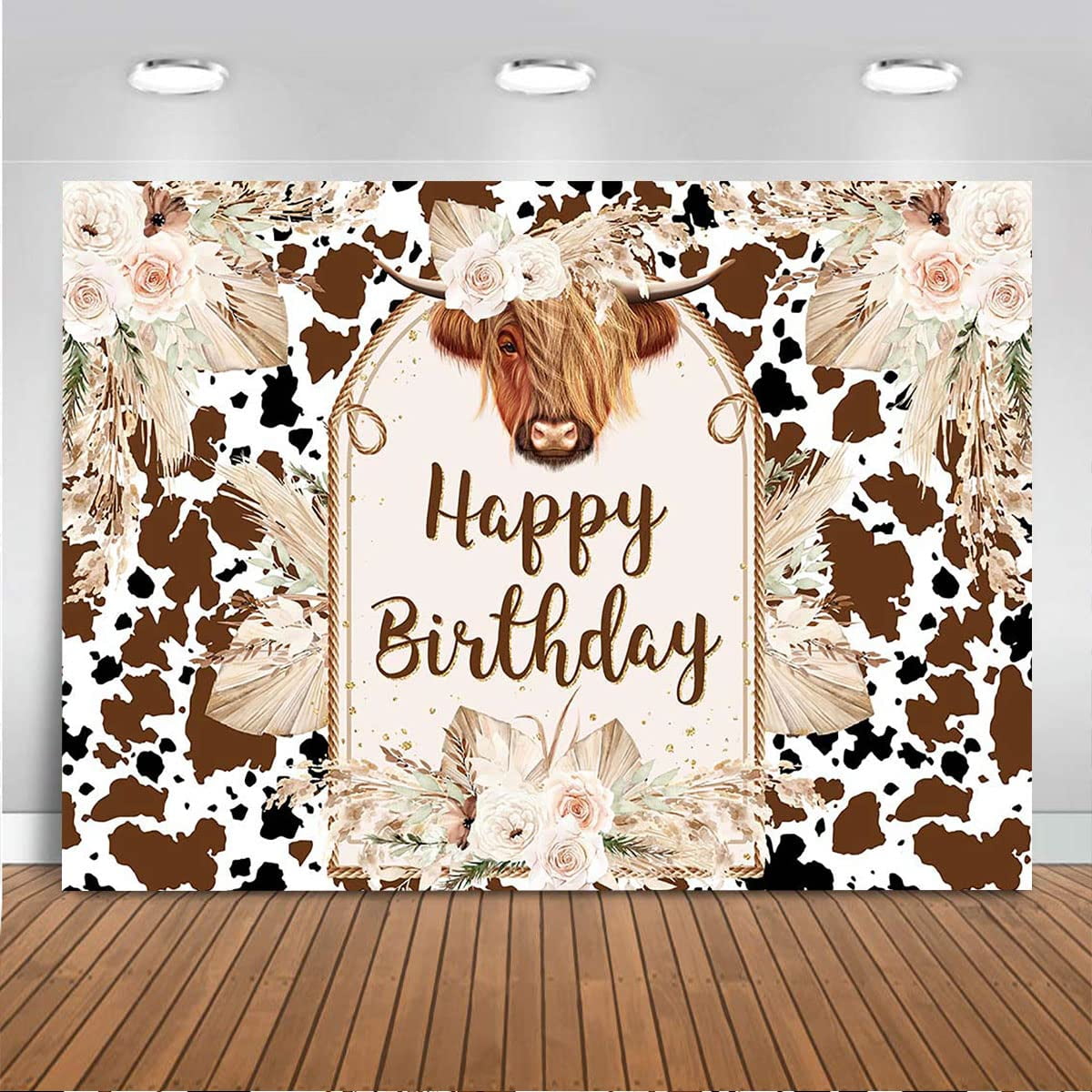Cows Happy Birthday Backdrop - High-Quality Vinyl Party Photography ...