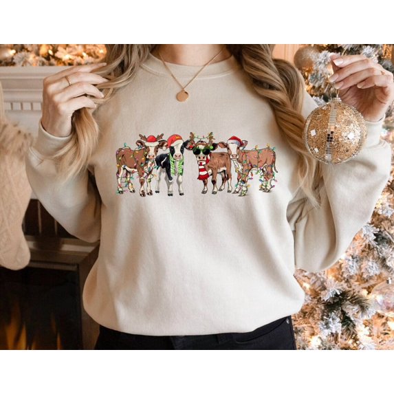 Cows Lights Season Sweatshirt, Farm Season Sweater, Cow Lover , Season ...