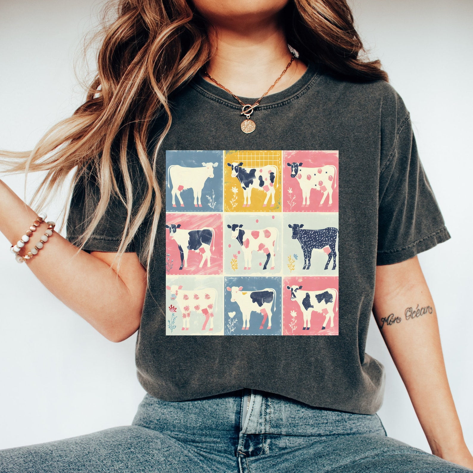 Cows Patchwork Shirt, Cows Shirt, Cow Shirt, Cow Lover Shirt, Cow Lover ...