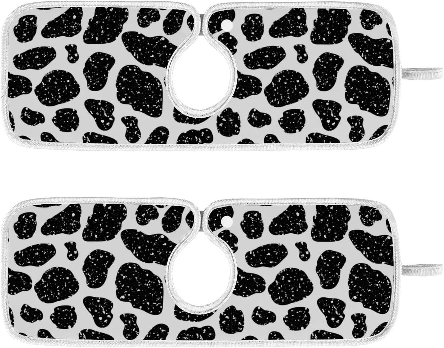 Cows Skin Grunge Cattle Spots Farm Animal Print 2PCS Faucet Absorbent ...