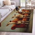 Cows on Sofa Washable Area Rug 2.7x5 Funny Animal Farmhouse Humor Low ...