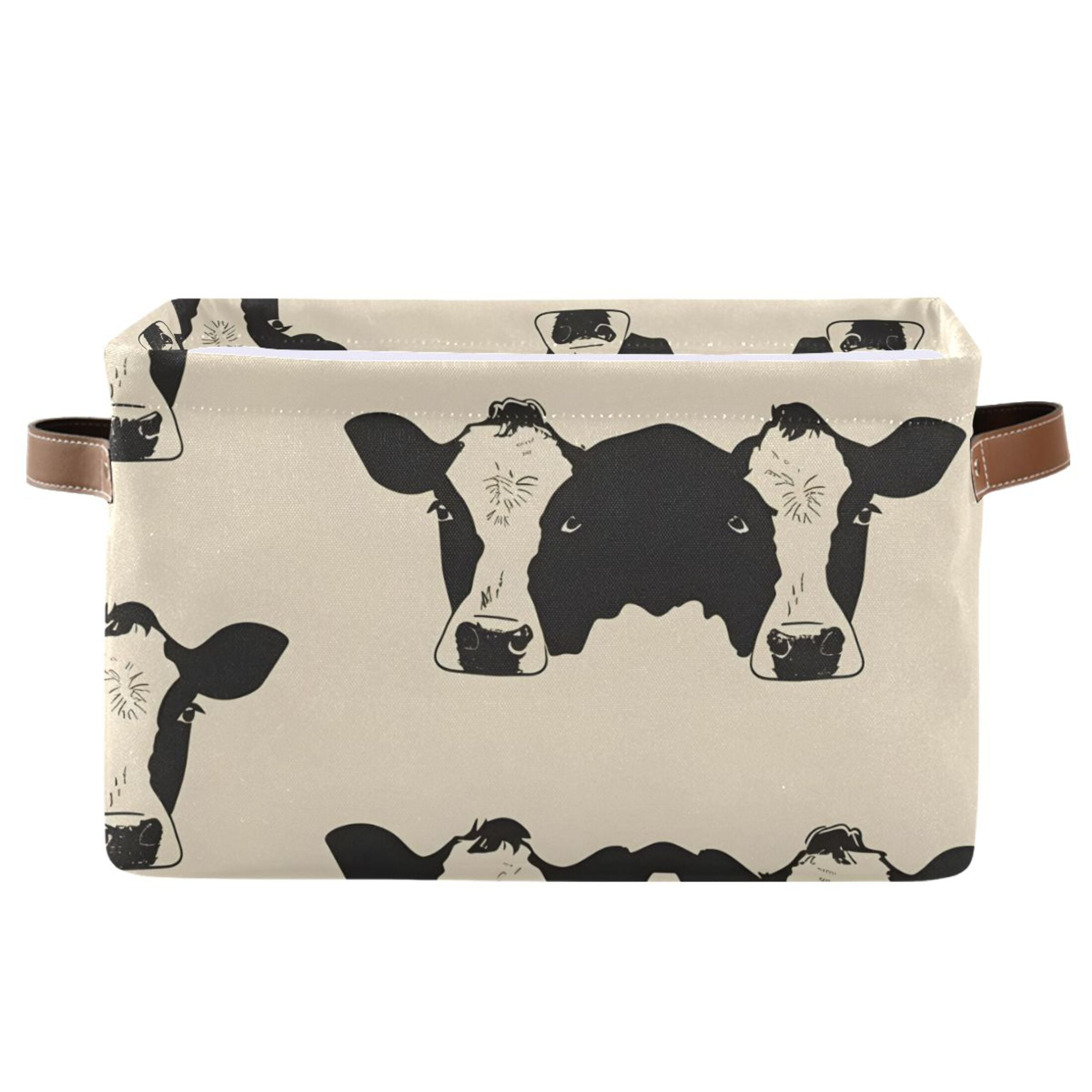 Cows Storage Basket Large Foldable Storage Bin Laundry Baskets Toys Box ...