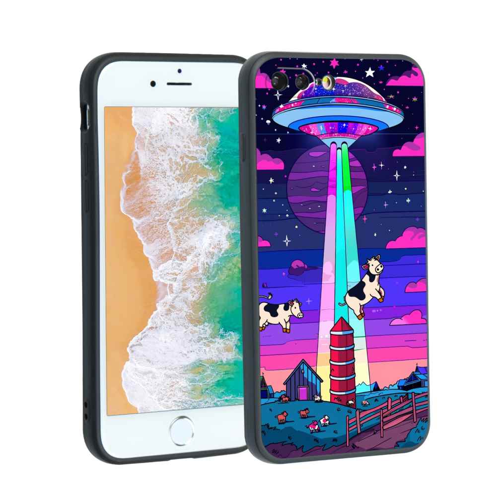 Cows-alien-UFO-3 phone case for iPhone 8 Plus for Women Men Gifts,Soft ...