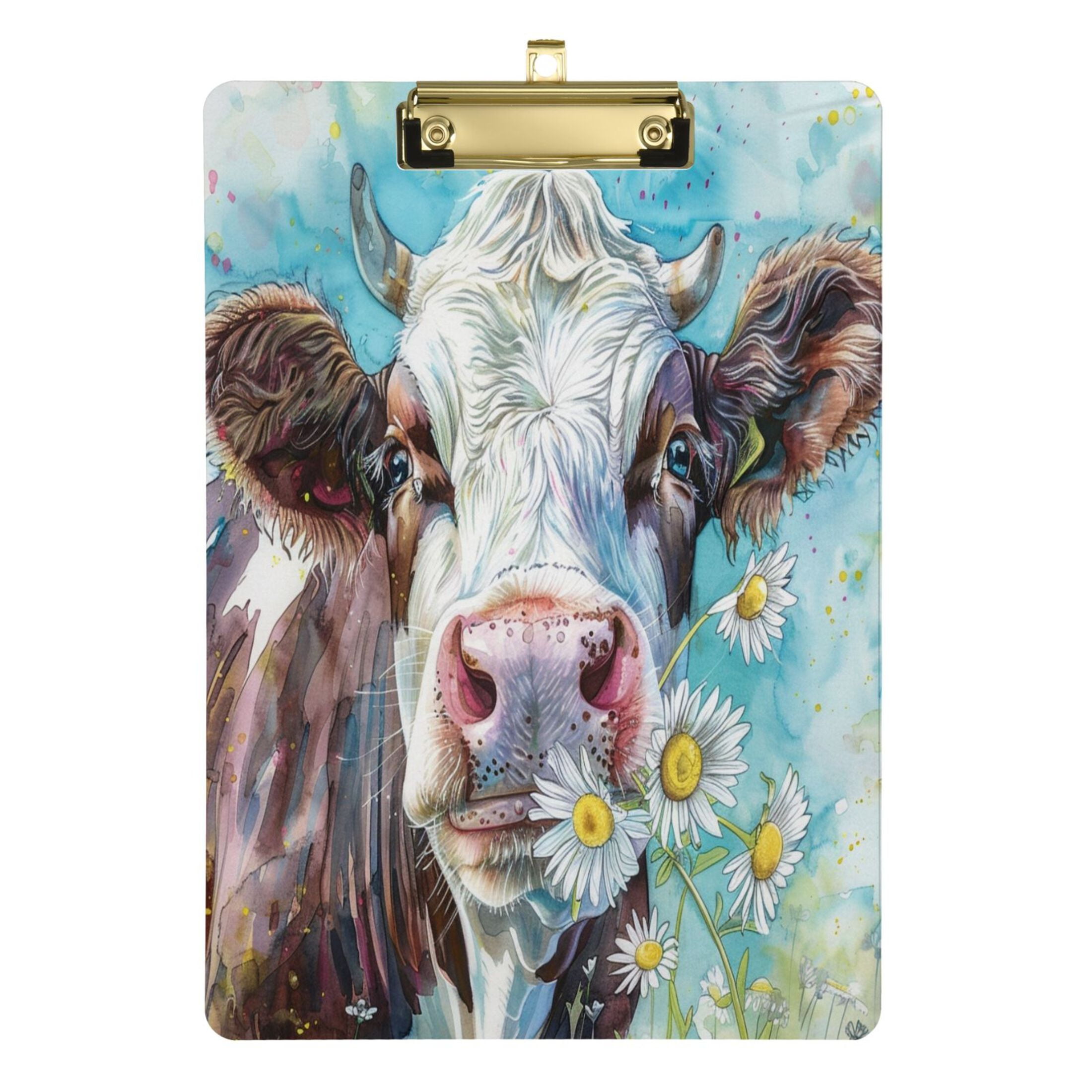 Cows with Chrysanthemum Acrylic Clipboards A4 Standard Letter Size ...