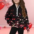 Cowsor Big Girls Valentine s Day Half Zip Stand Collar Thumbhole Long ...