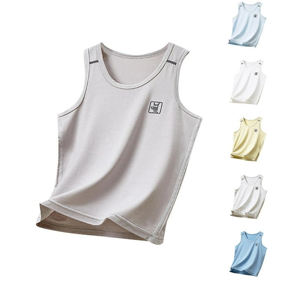 Cowsor Big Kids Cotton Tank Top Soft Sleeveless Undershirt Comfortable ...