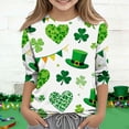 Cowsor Boys Girls St Patrick s Day Creative Printed 3/4 Sleeve Crewneck ...