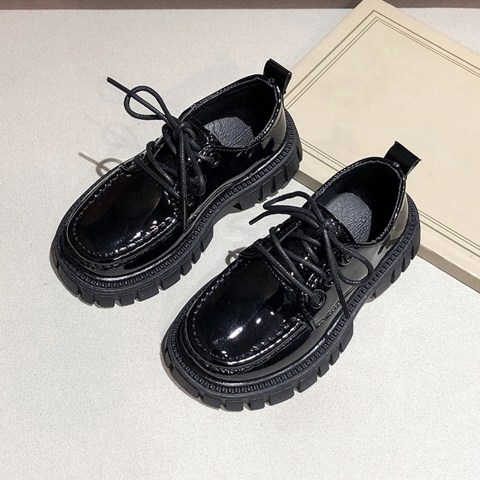 Cowsor Boys School Uniform Shoes Dressy Chunky Classical Casual Round ...