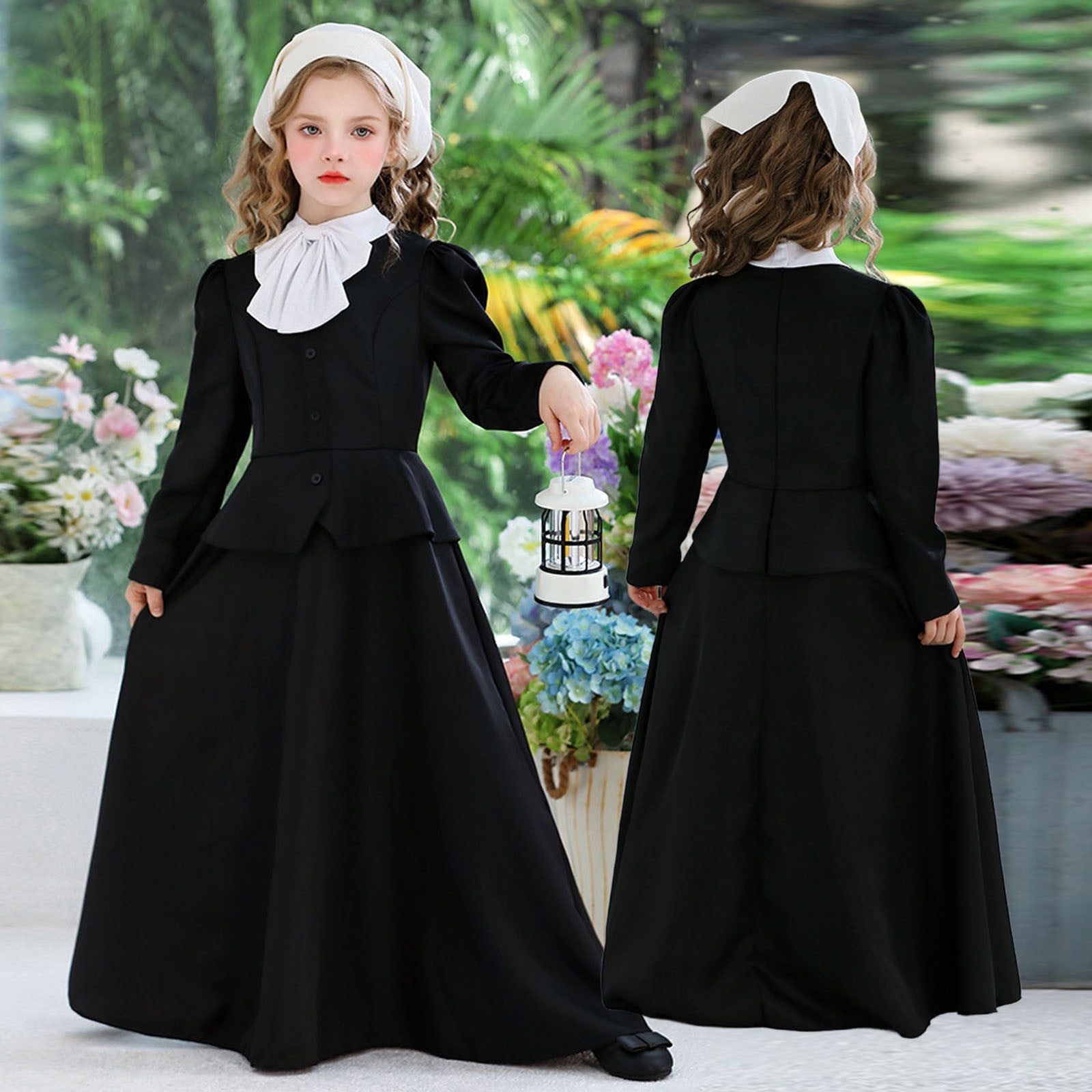 Cowsor Colonial Costume Girls Harriet Tubman Costume For Kids Pilgrim ...
