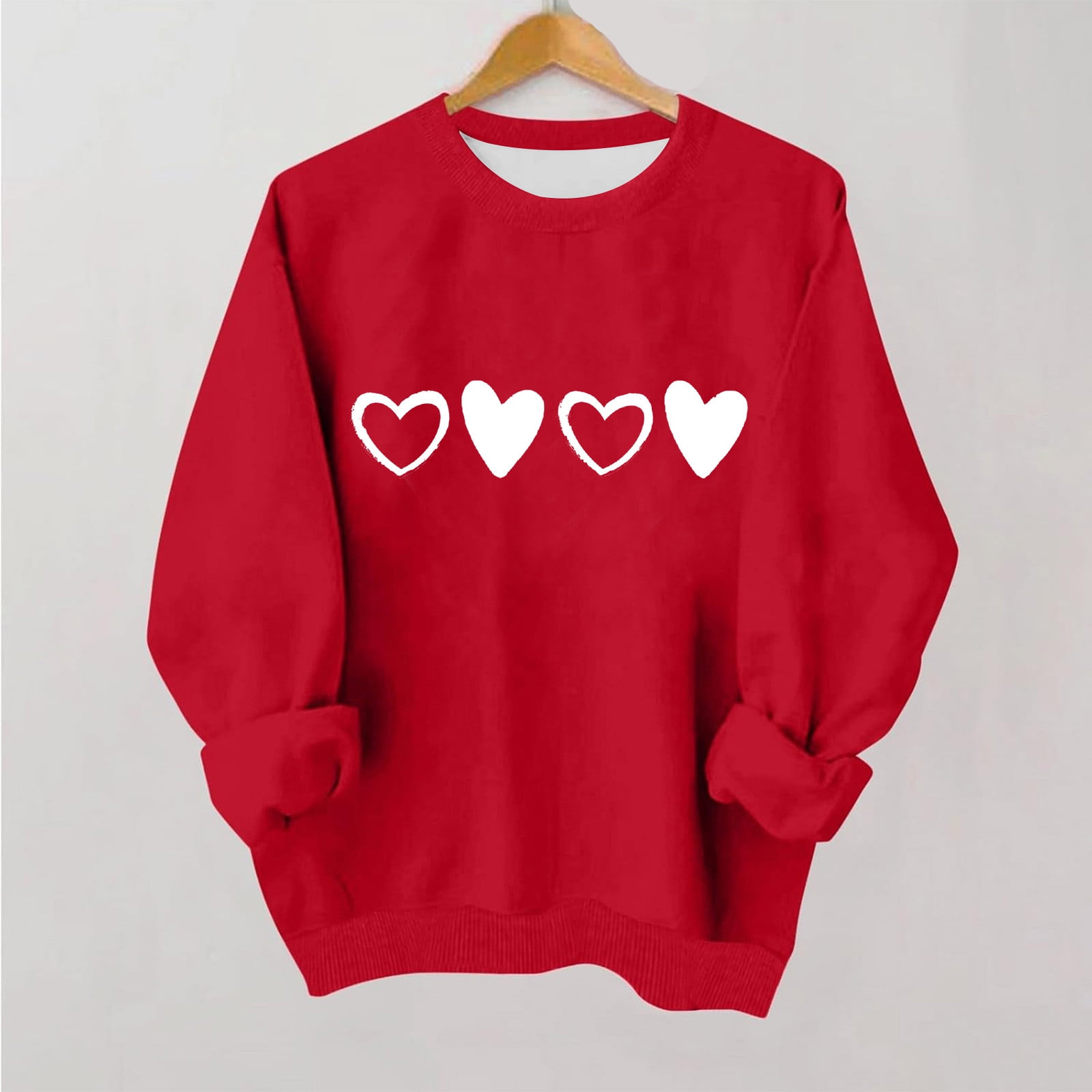 Cowsor Girls Big Kids Valentine s Day Printed Long Sleeve Crewneck ...