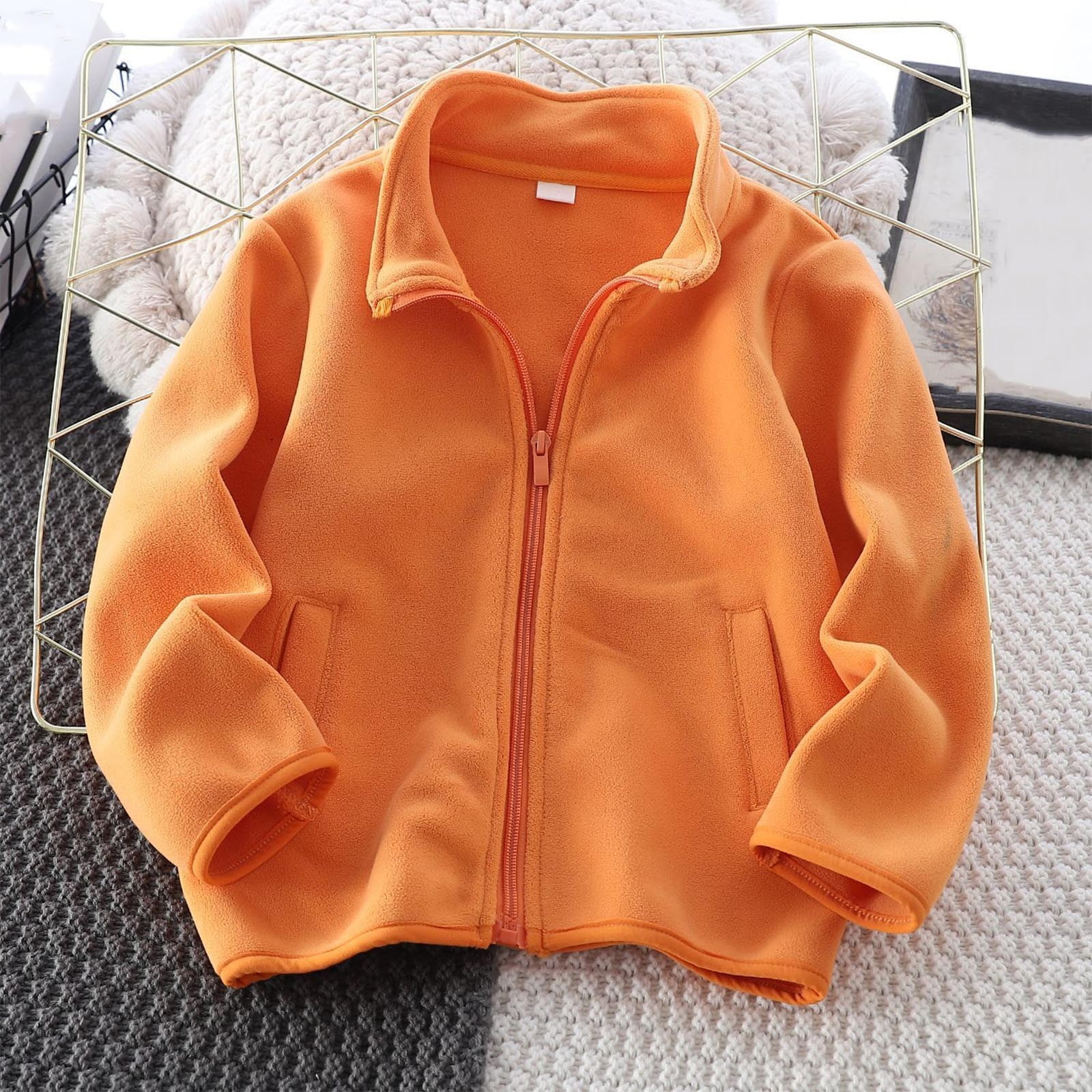 Cowsor Girls Boys Fuzzy Jackets Zip Up Stand Collar Long Sleeve Soft ...