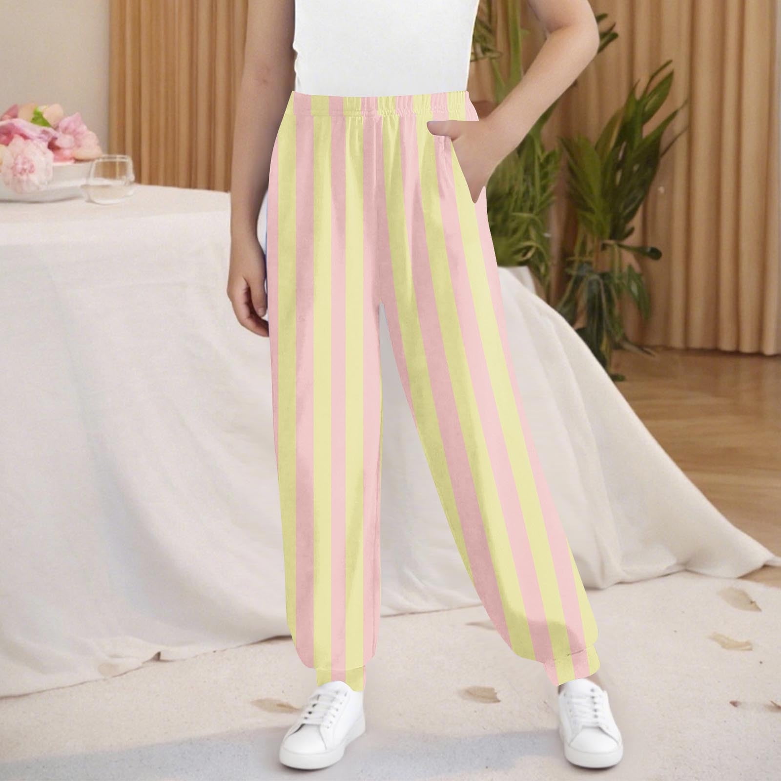 Cowsor Girls Graphic Print Sweatpants Athletic Drawstring Joggers Cute ...