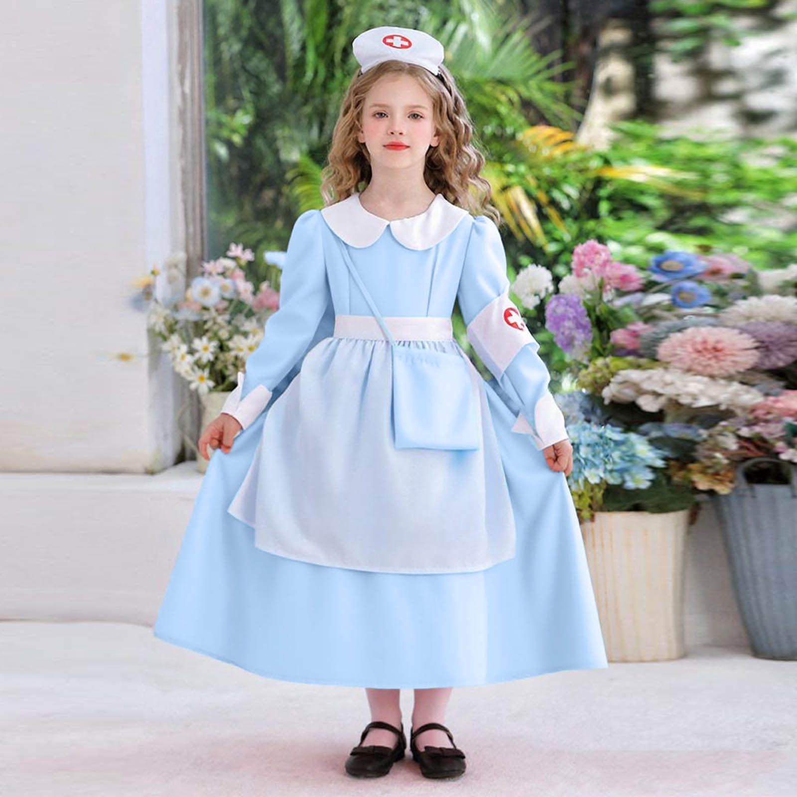 Cowsor Girls Prairie Pioneer Dresses Wilder Pilgrim Colonial Costume ...