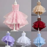 Cowsor Girls Sequin Embellished Tulle Princess Dress Fancy Tiered ...