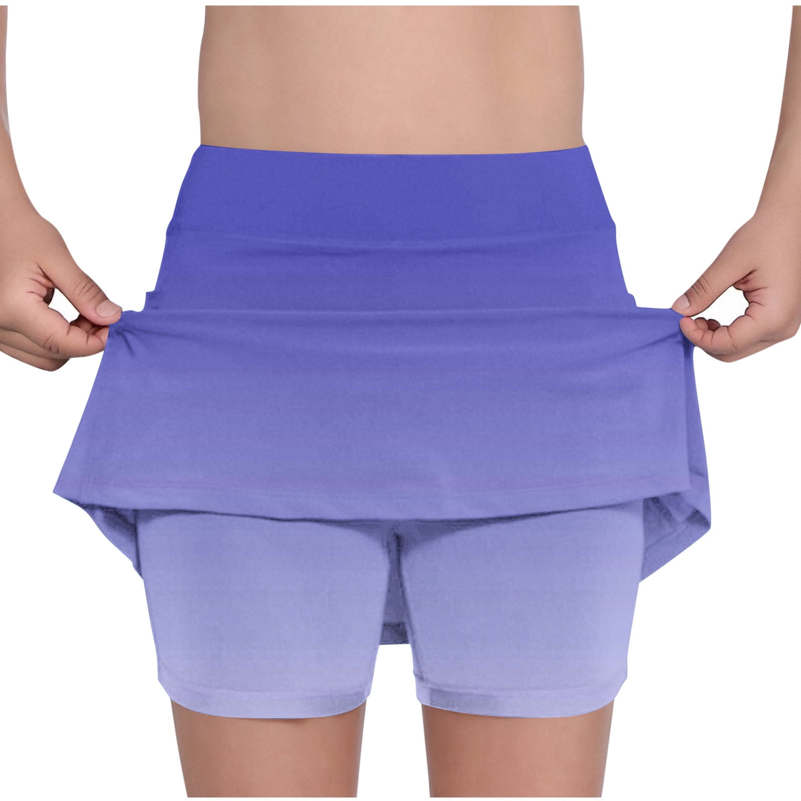 Cowsor Girls Skort Tummy Control Plus Size Skorts for Women High Waist ...