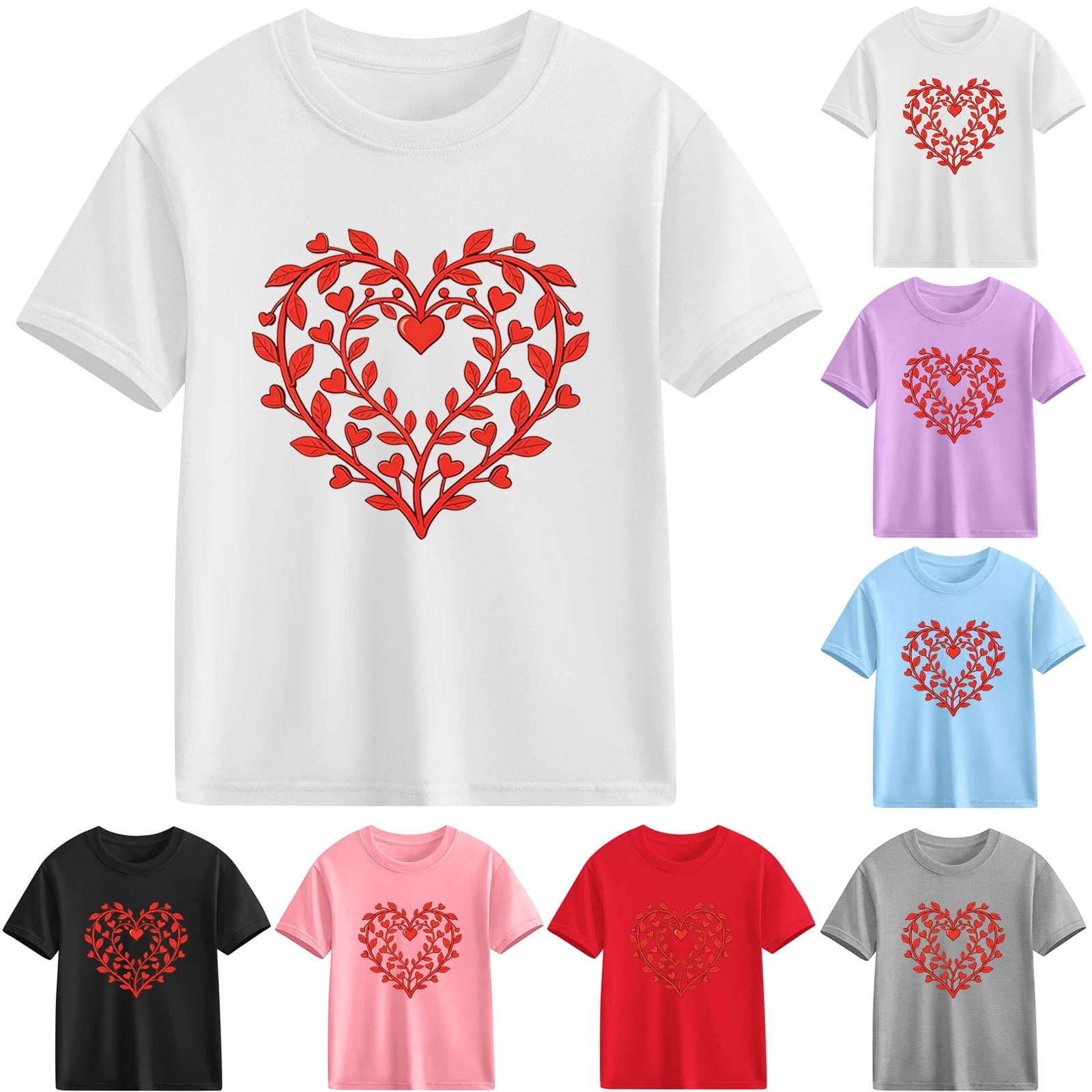 Cowsor Kids Back to School Graphic Print Casual Short Sleeve Cotton Tee ...